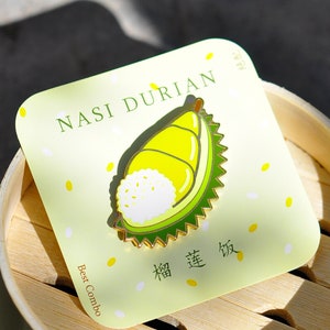 Durian Series Enamel Pin, Tropical Fruit, Durian Charm, Fruit Enamel ...