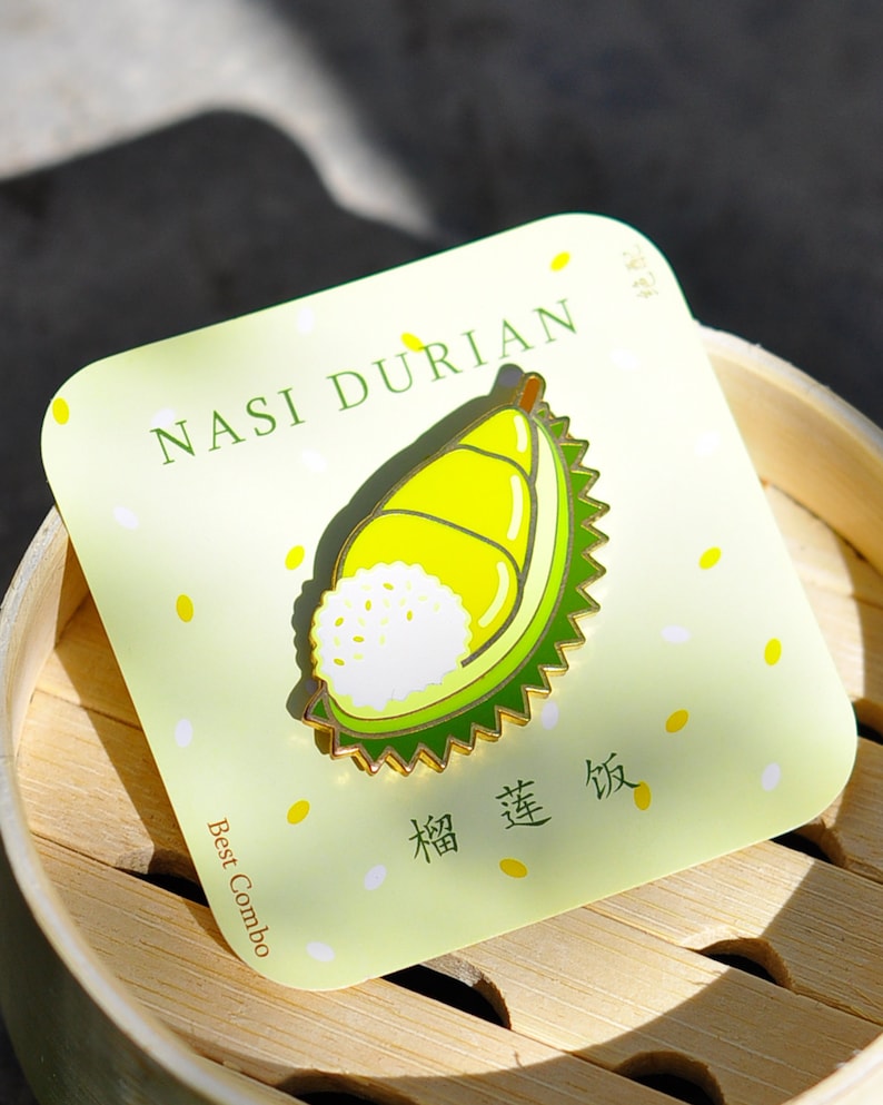 Durian Series Enamel Pin, Tropical Fruit, Durian Charm, Fruit Enamel ...