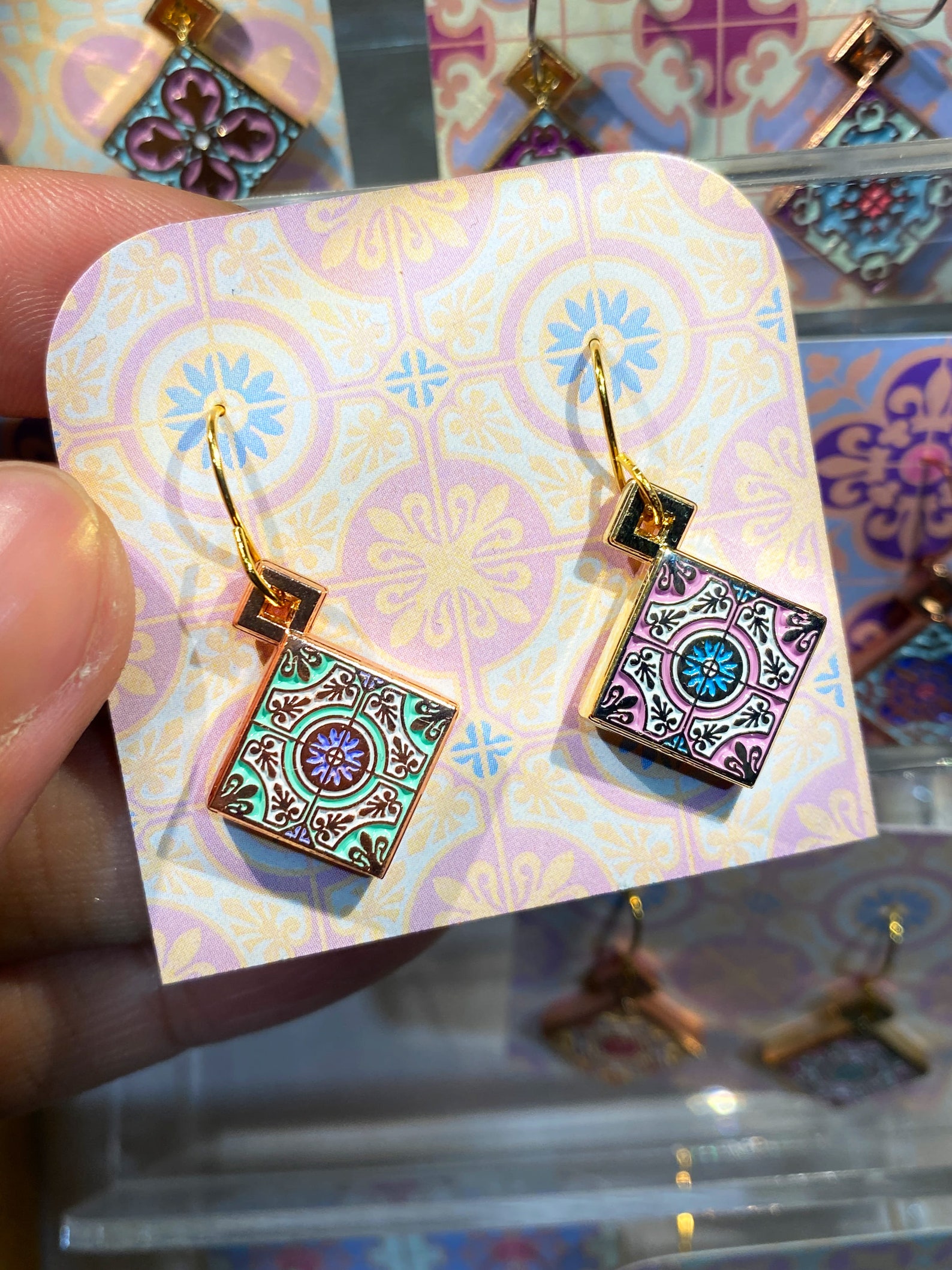 Peranakan Tile Pattern Earring/ Pendant/ Necklace | Malaysia ...