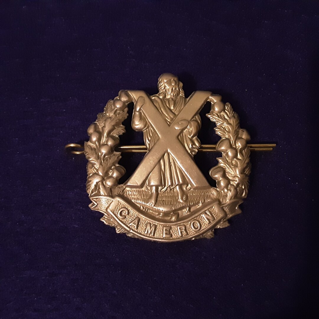 Original WW2 Cap Badge the Cameron Highlanders - Etsy