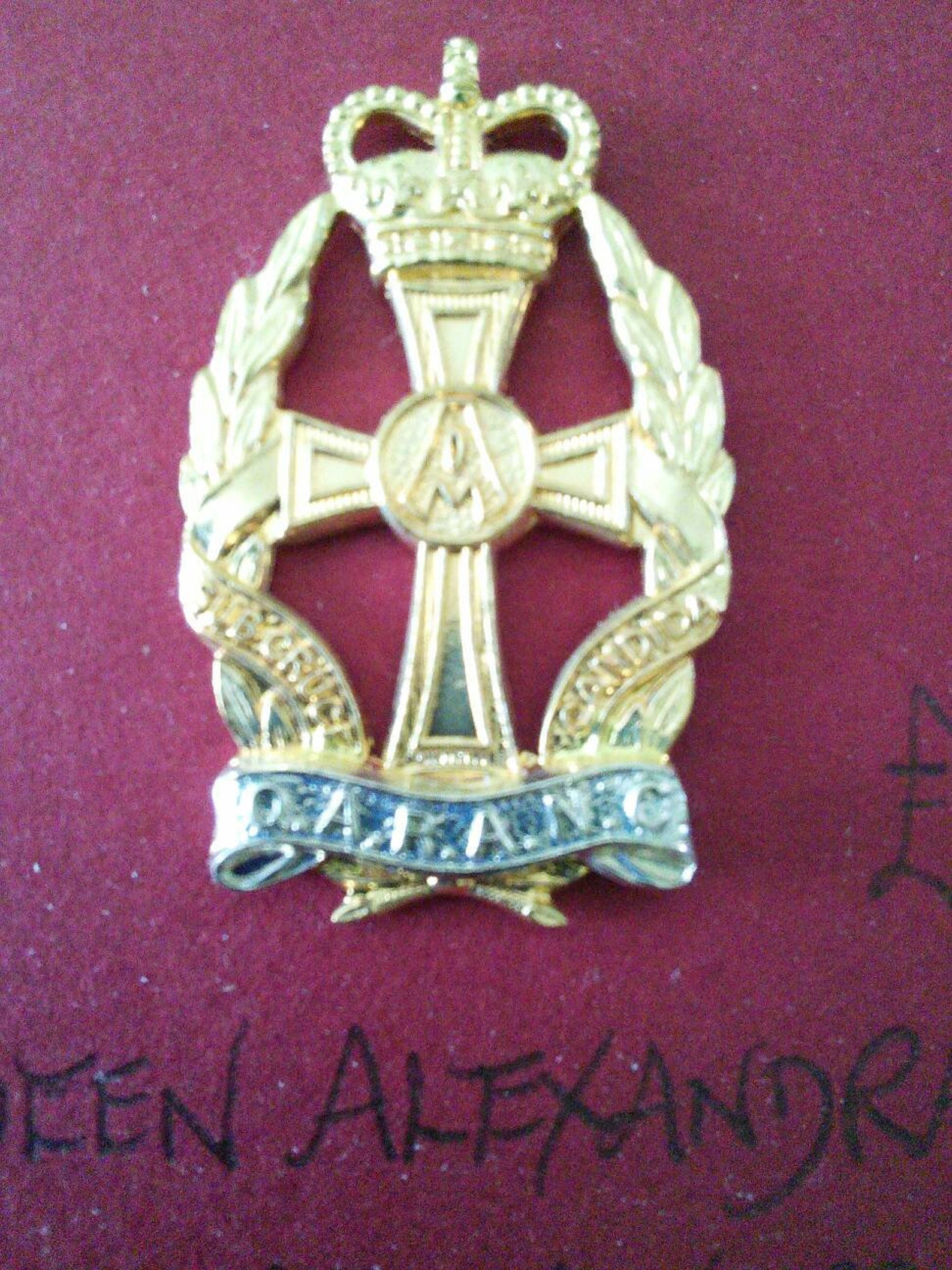 Original Anodised Cap Badge Queen Alexandra's Royal Army - Etsy