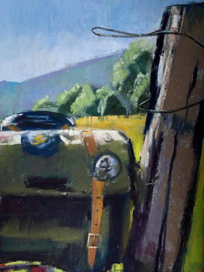 Original Pastel Painting. BYOB (bring Your Own Bottle) Bicycle With ...