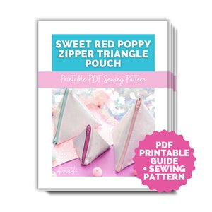 Zipper Triangle Pouch Sewing Pattern & Tutorial - Etsy