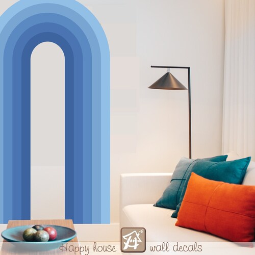 Arch Wall Sticker / Color Block Arch Decals / Arch Color Decal - Etsy