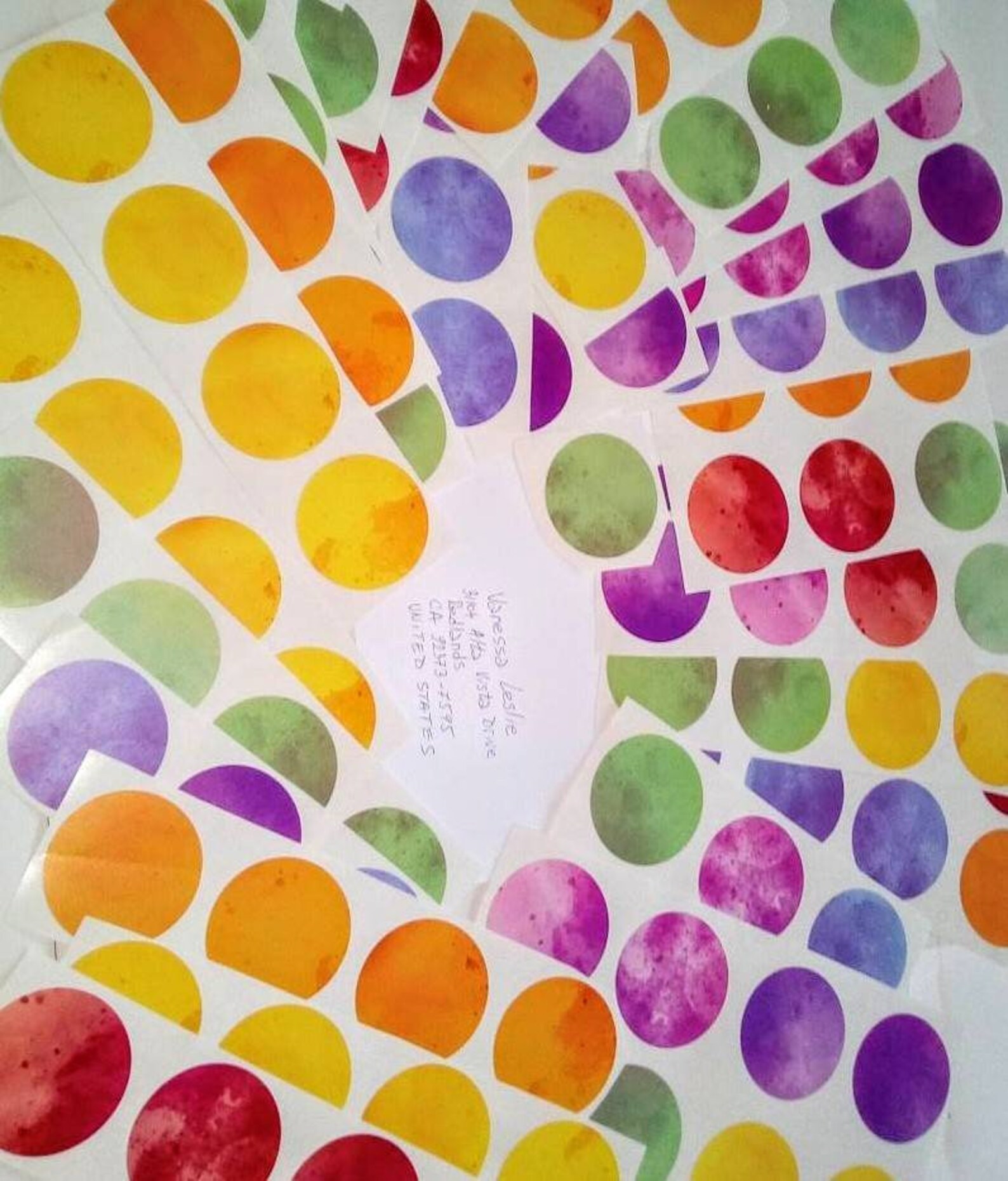 Watercolor Polka Dot Wall Decal Watercolor Rainbow Polka | Etsy