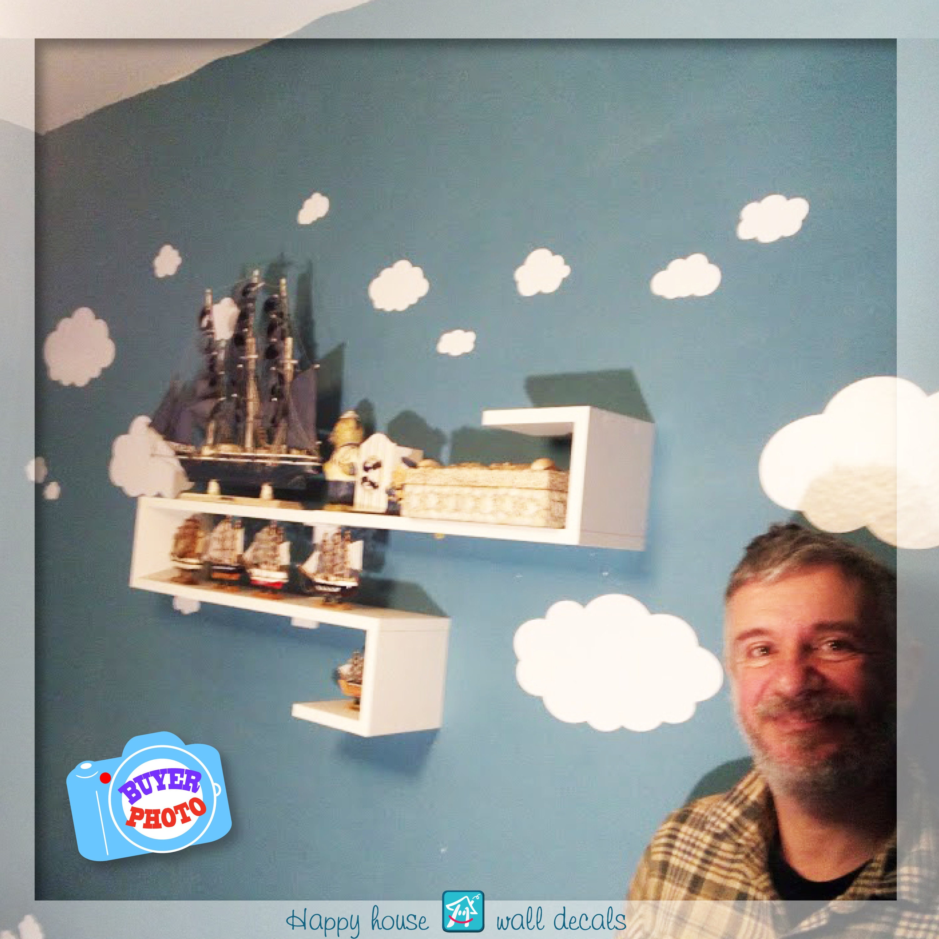 Cloud Wall Decals Nursery Sky Themed Decor Cloud Stickers - Etsy