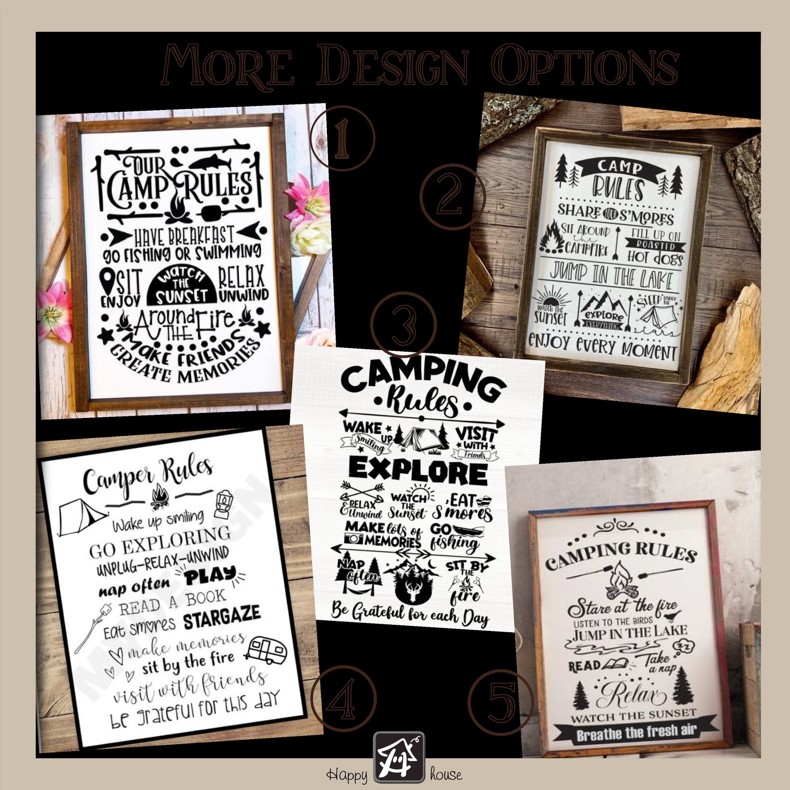 Camping Rules Print Camp Rules Sign RV Decor Motorhome - Etsy
