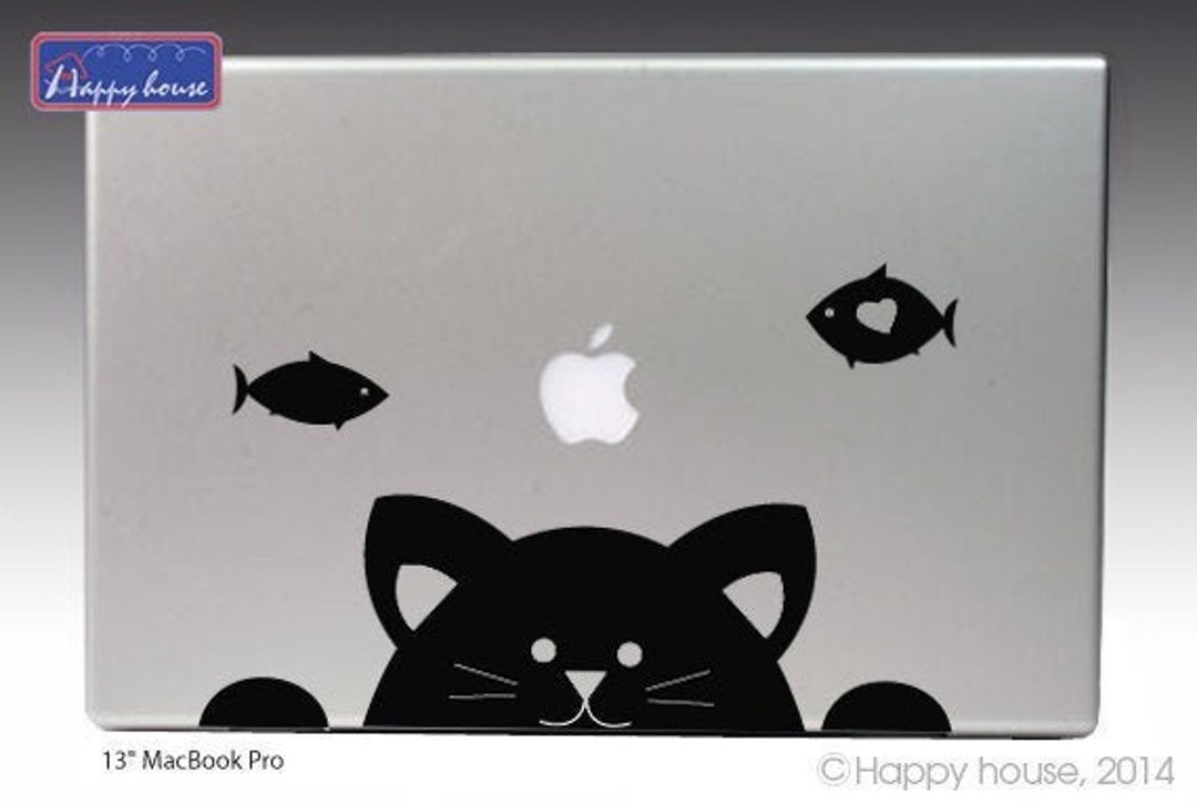 Funny Cat Computer Decal, Kitty Sticker, Funny Laptop Decal - Etsy