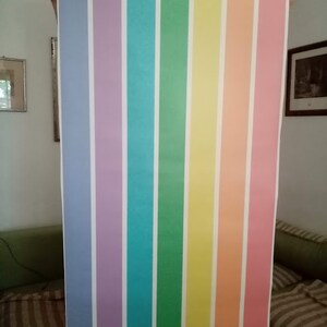 Rainbow Stripes Wall Decor, Pastel Rainbow Lines Wall Decal, Rainbow ...