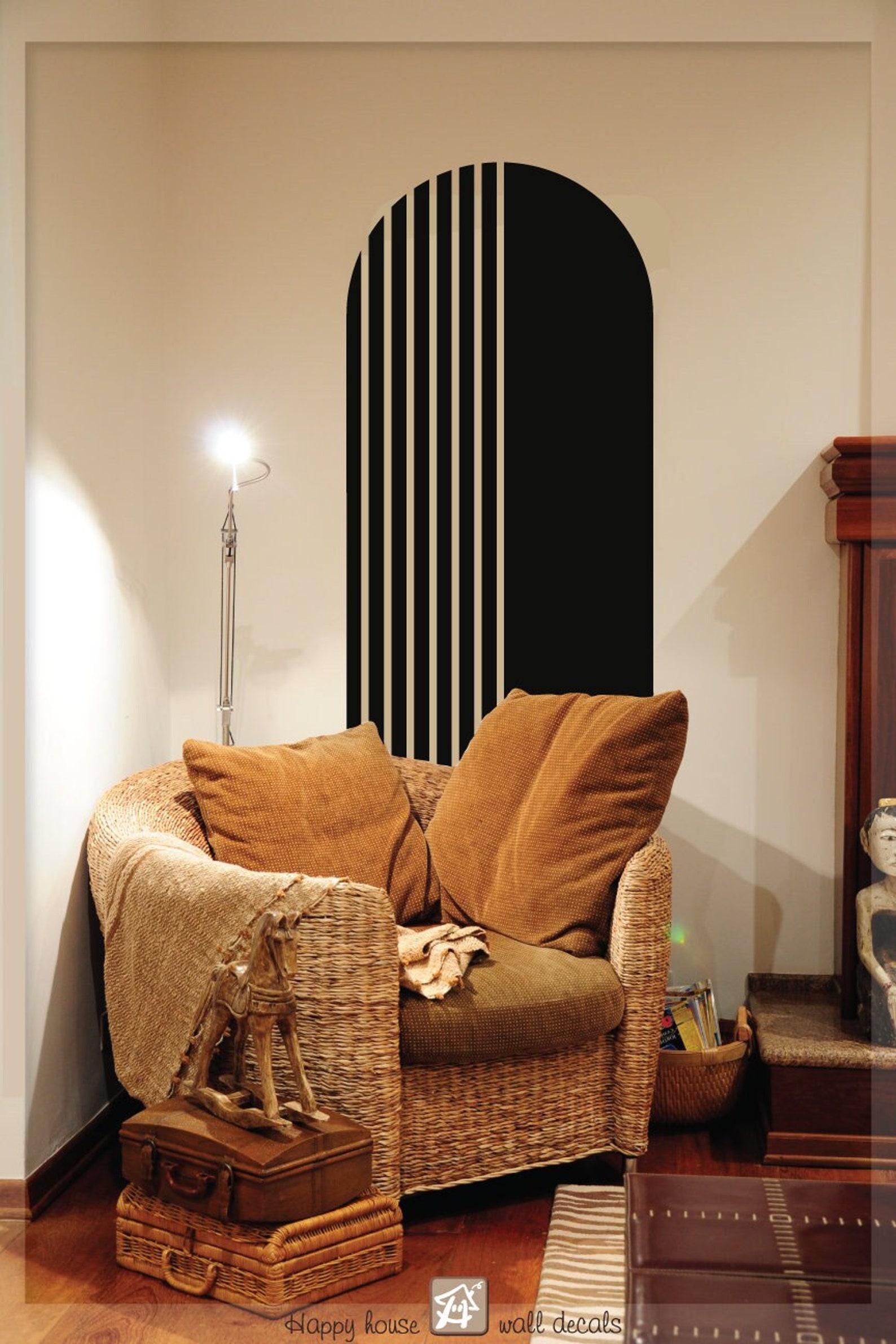 Arch Wall Decal With Lines Modern Geometric Decor Arch Boho - Etsy