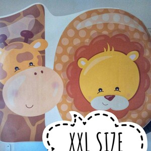 Numbers Wall Decal - Safari Animals Decals - Wild Animals Wall Decals ...