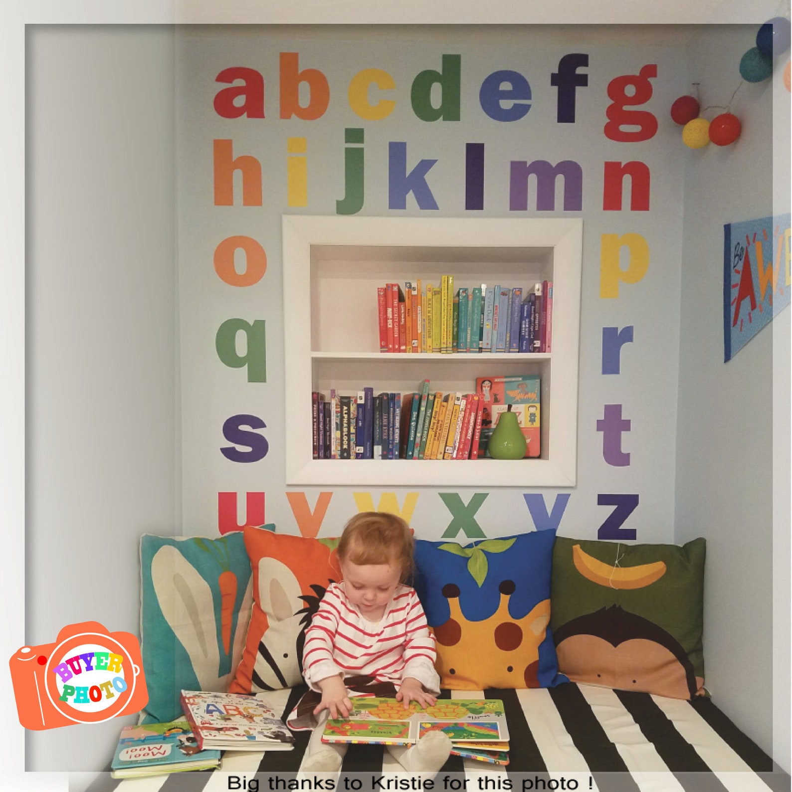 Alphabet Wall Decals Rainbow Decals ABC Alphabet Stickers | Etsy