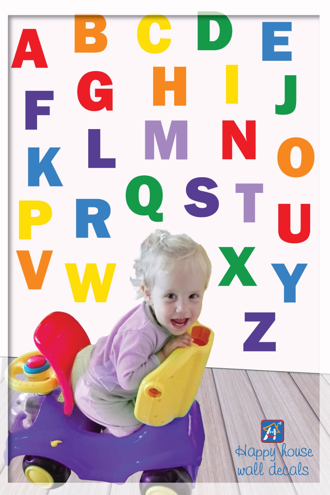 Alphabet Wall Decal, Nursery Abc's Wall Decor, A-Z Alphabet, Abc's ...