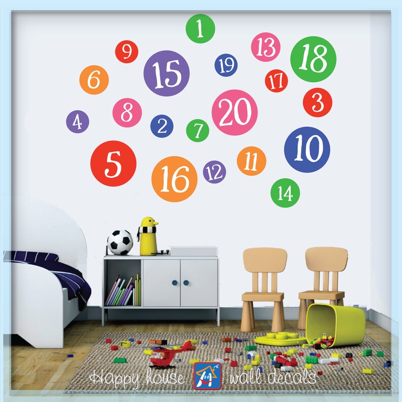 Alphabet Decals ABC Polka Dot Alphabet Stickers Colorful - Etsy