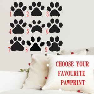 Paw Wall Decal, Dog Paw Wall Decal, Paw Print Decal, Paws Wall Stickers ...