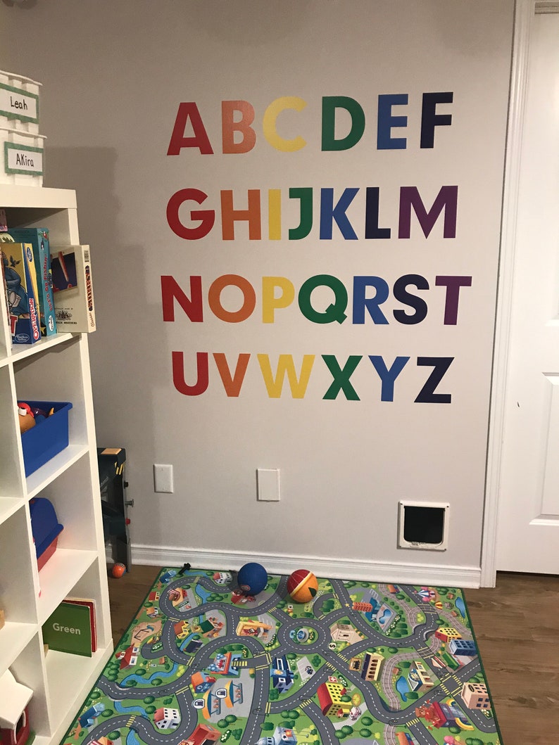 Alphabet Wall Decal Nursery Abc's Wall Decor A-Z - Etsy