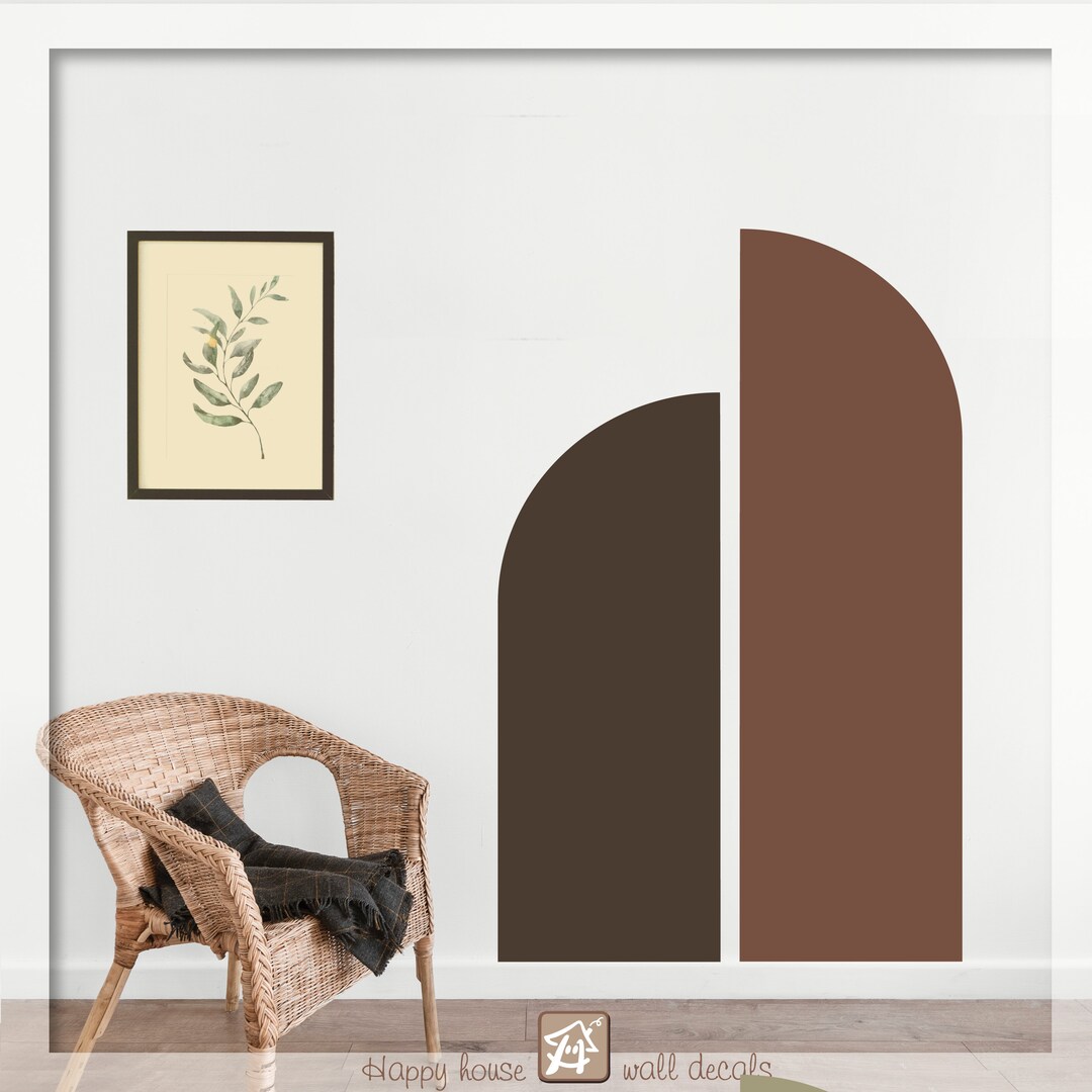 Half Arch Wall Decals,arch Color Block Decals, Modern Geometric Decor ...