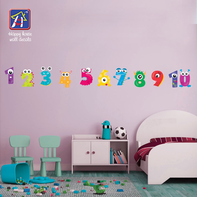 Numbers 123 Cute Monsters Wall Decals 123 Monster Numbers - Etsy