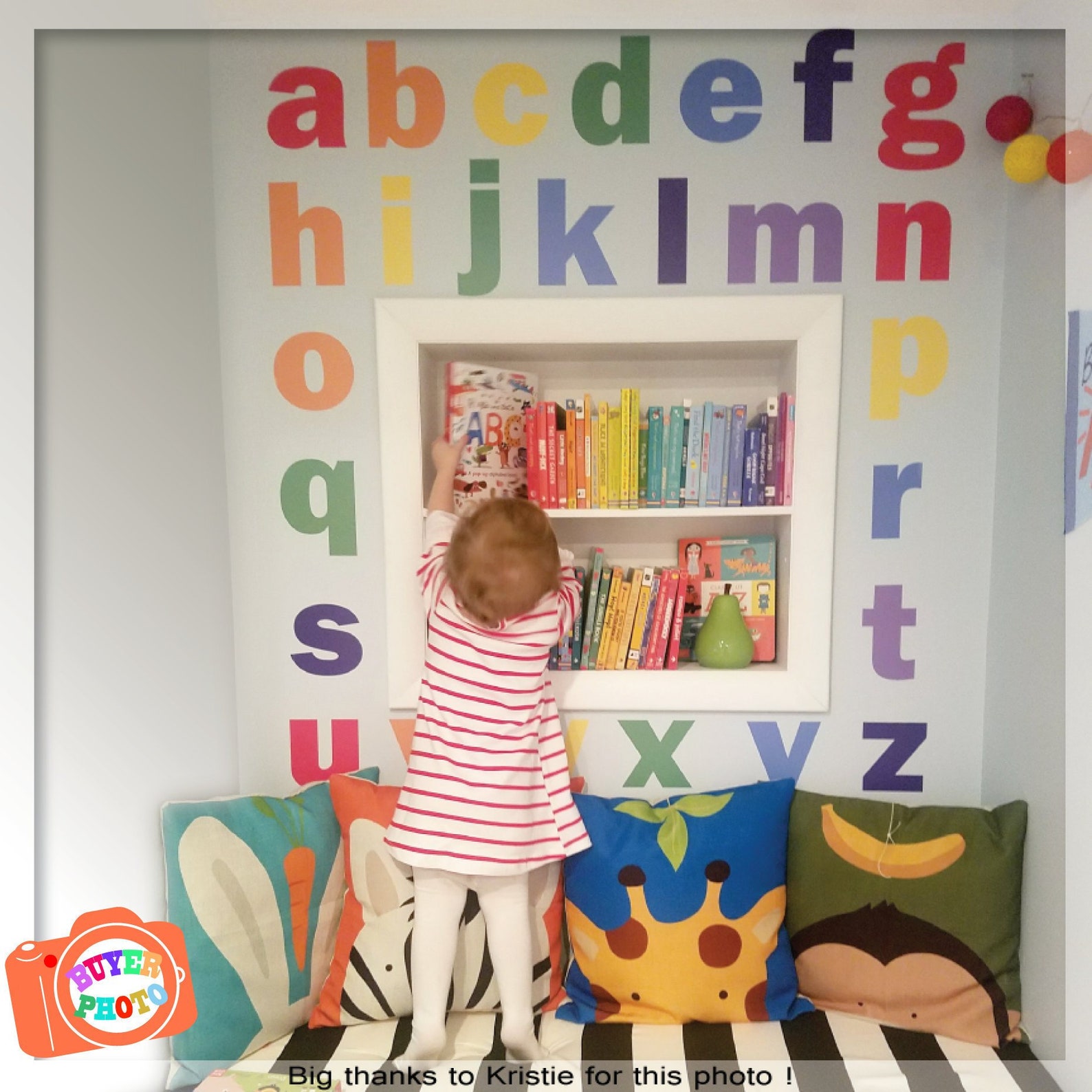 Alphabet Wall Decals Rainbow Decals ABC Alphabet Stickers | Etsy