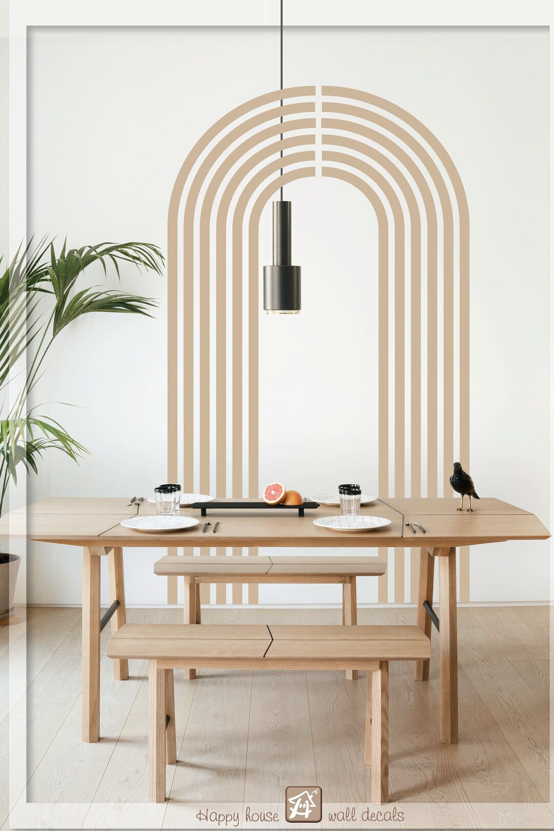 Arch Lines Wall Decal, Modern Color Block , Arch Boho Wall Sticker ...