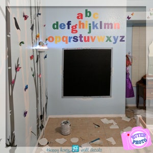 Alphabet Wall Decal, ABC Stickers, Rainbow Alphabet Decal, Nursery Wall ...
