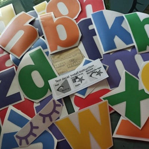 Alphabet Wall Decals, Rainbow Decals, ABC Alphabet Stickers, Nursery ...