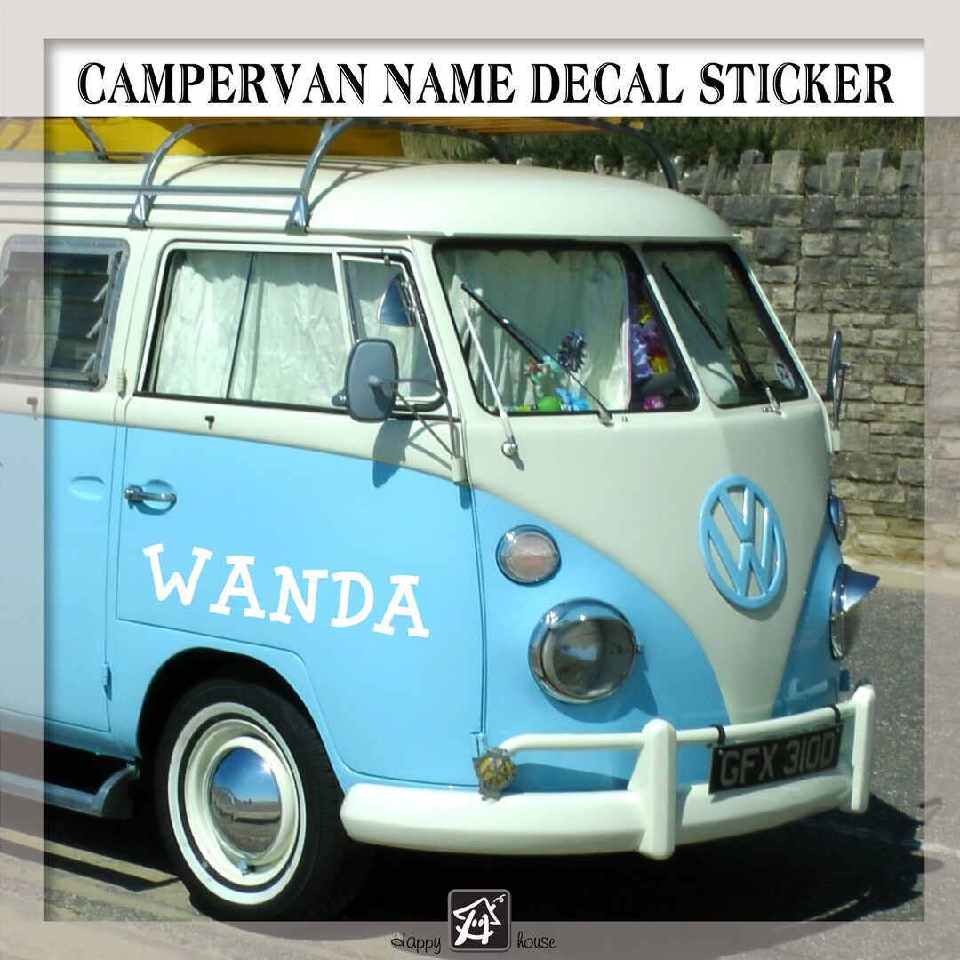 Campervan Name Decal, RV Name Sticker, Motorhome Custom Name Decal ...