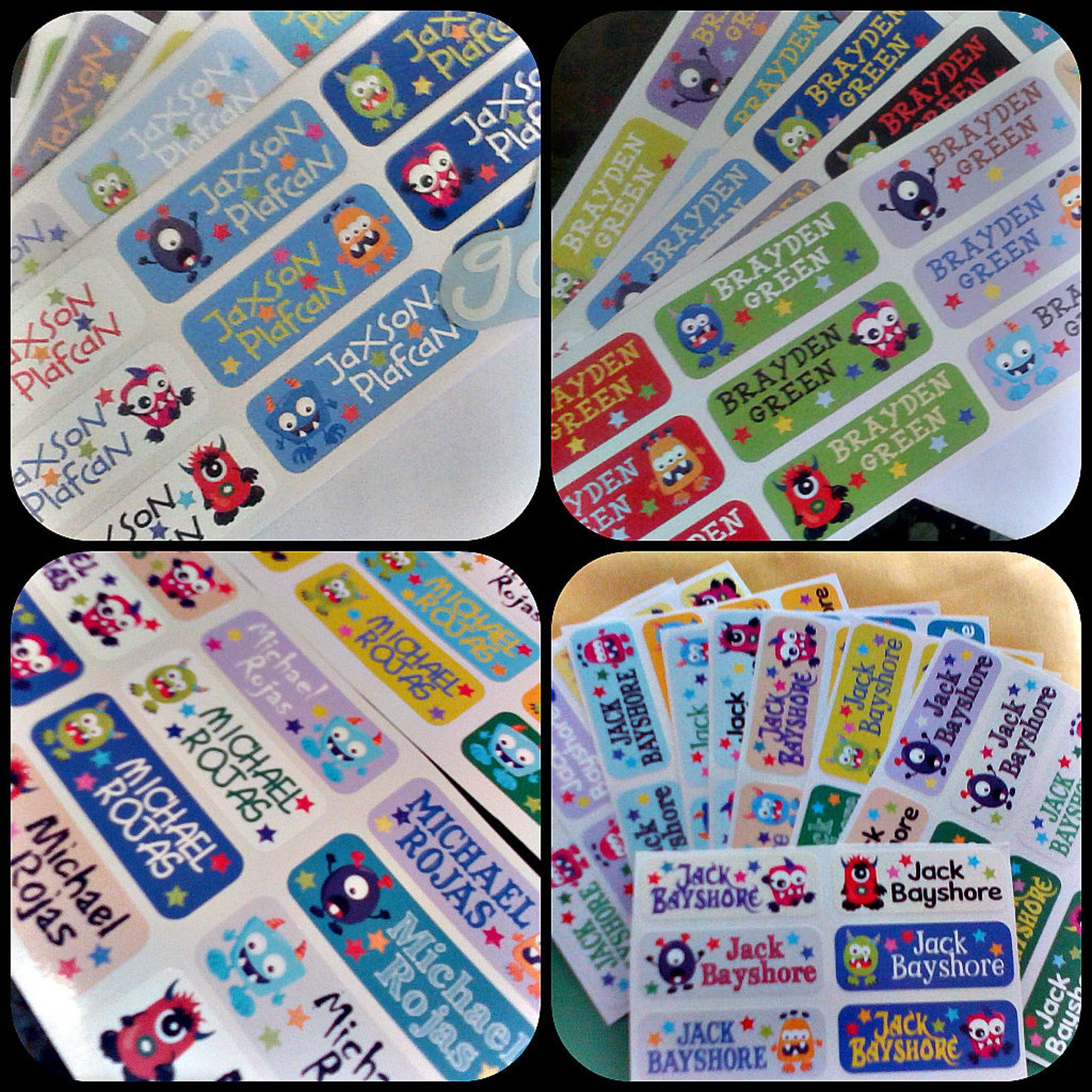 Personalized Kids Labels Set of 70 Labels Daycare Labels | Etsy