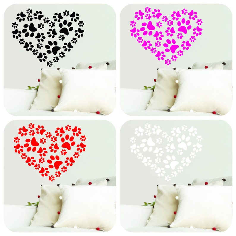 Paw wall Decal Dog Paw wall decal Paw print decal Paws wall | Etsy