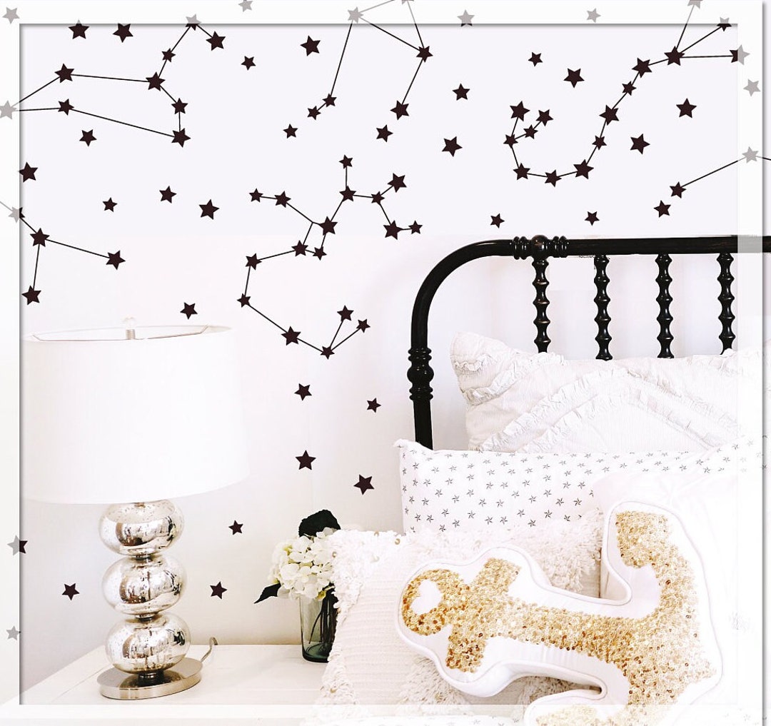 Zodiac Constellation Wall Decals, Constellations Star Map, Stars Wall ...