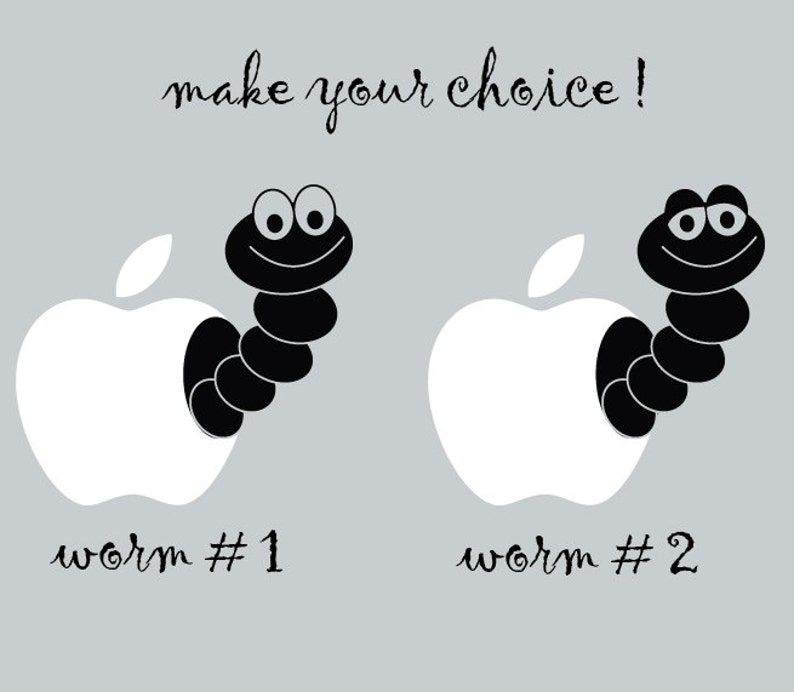 Worm Sticker Cute Worm Decal Laptop Decal - Etsy
