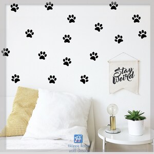 Paw Wall Decal, Dog Paw Wall Decal, Paw Print Decal, Paws Wall Stickers ...
