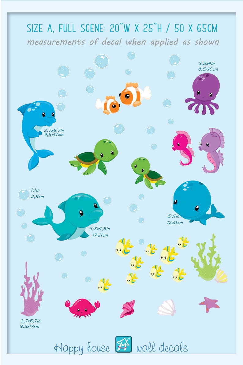 Under the Sea Wall Decal Ocean Wall Decal Underwater Scene - Etsy