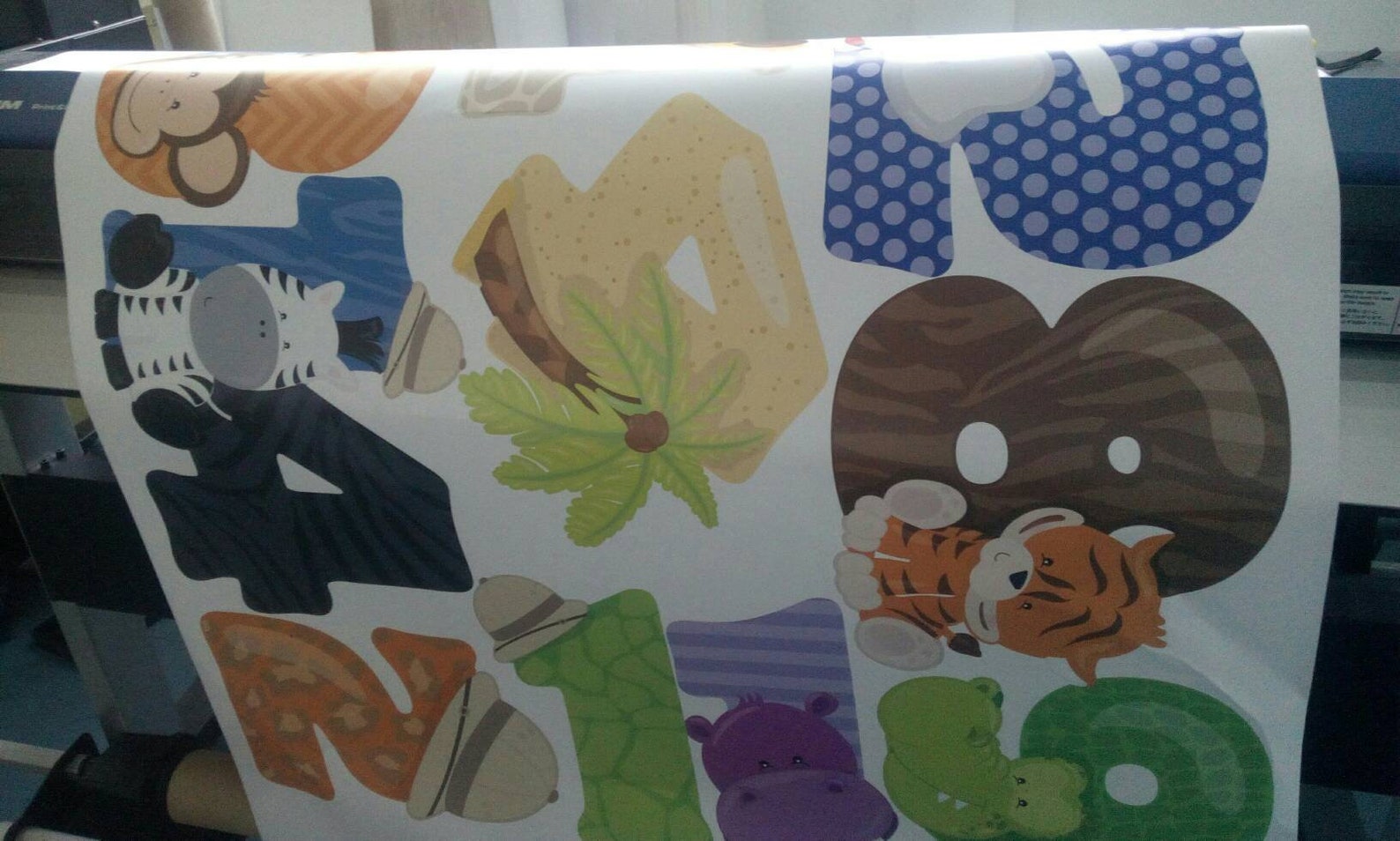 Numbers wall decal Safari animals decals Wild animals wall | Etsy