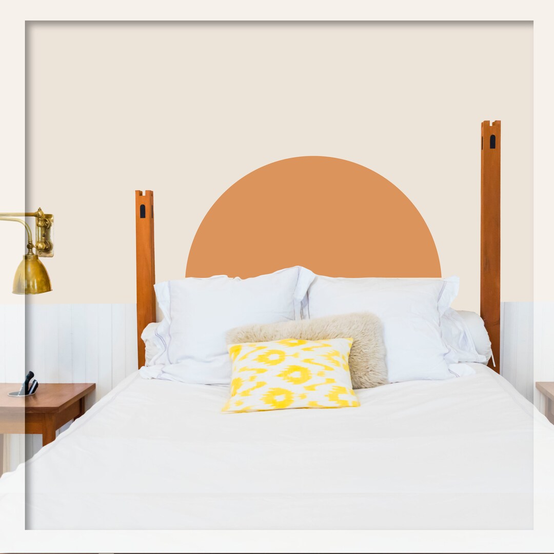 Half Circle Boho Wall Decal, Headboard Wall Decal, Modern Geometric ...