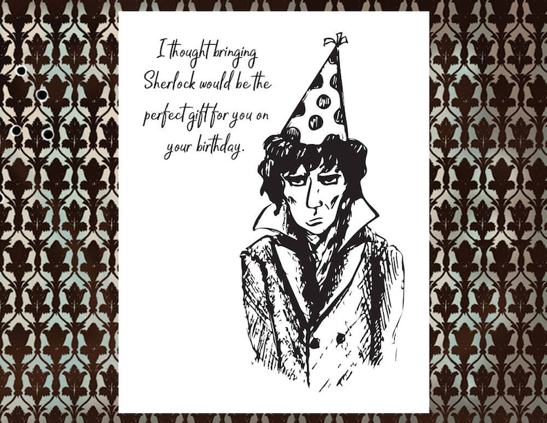 Sherlock BBC Happy Birthday Card With Gift Card Message Sherlock Holmes ...