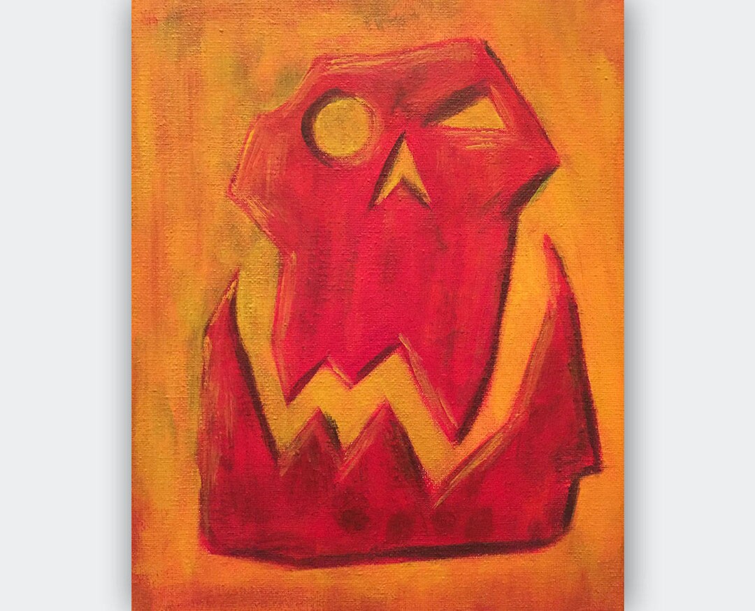 Fine Art Print WAAAGH! Warhammer Ork Symbol Acrylic Painting Art Print ...