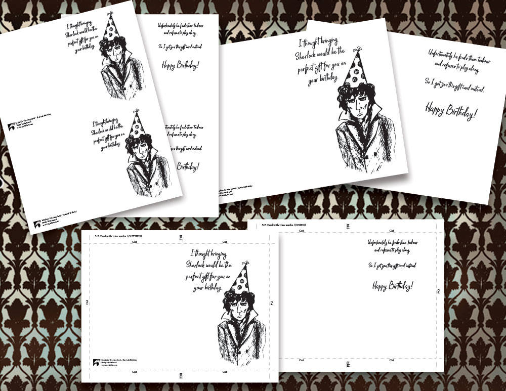 Sherlock BBC Happy Birthday Card With Gift Card Message | Sherlock ...