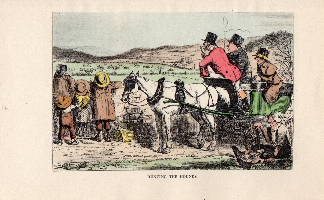 Mr Sponges Sporting Tour Bookplate (hunting the Hounds) 1950 - Etsy UK