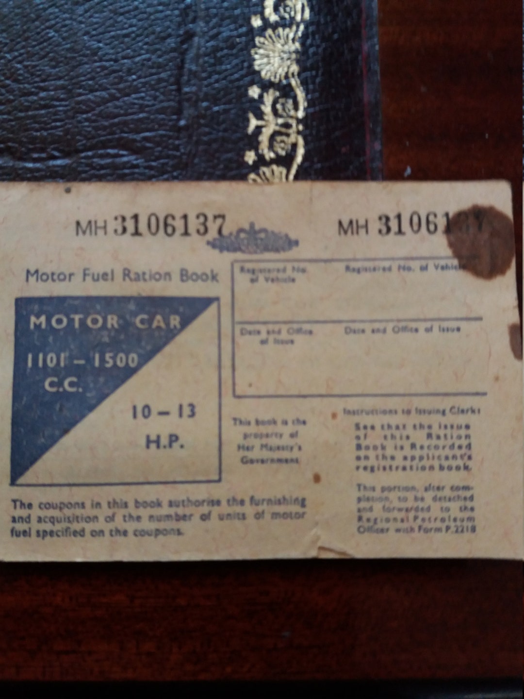 1960s Motor Fuel Ration Book - Etsy UK