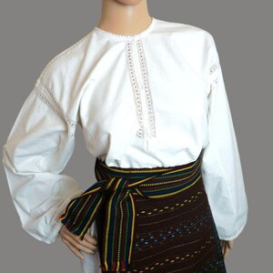 Romanian Traditional Costume, Romanian Handmade Folk Wear With White ...