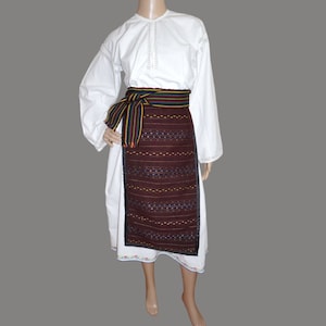 Romanian Traditional Costume, Romanian Handmade Folk Wear With White ...