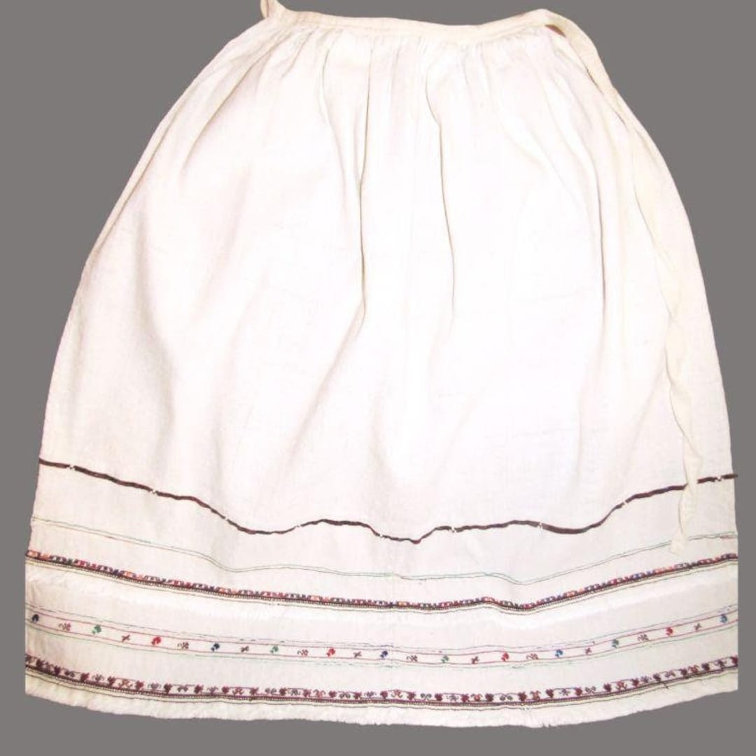 Romanian Peasant Costume's Apron From Transylvania , Handmade Ethnic ...