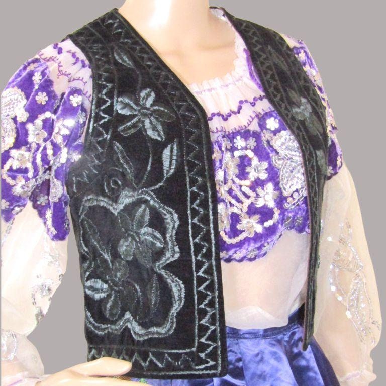 Vintage Embroidered Romanian Vest: Handmade Transylvanian Folk Clothing ...