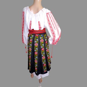 Handmade Romanian Folk Costume From Oltenia : Wool Skirt, Embroidered ...
