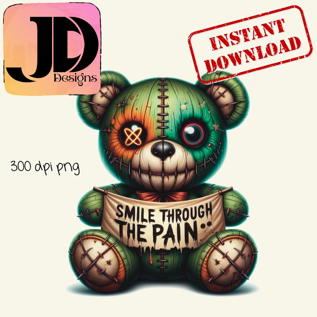 Gothic Smile Through the Pain Voodoo Doll Clipart -PNG - Etsy