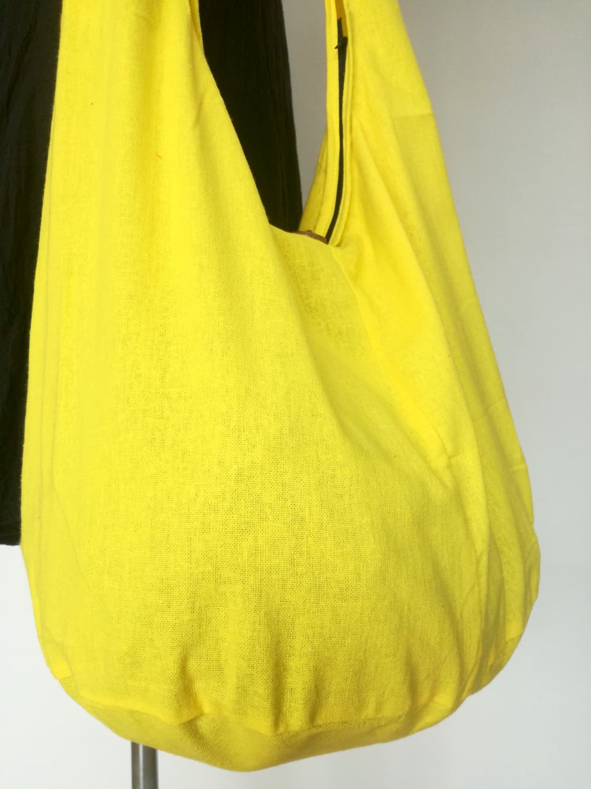 Bright Yellow Cotton Bag Sling Bag Messenger Bag Crossbody Bag | Etsy