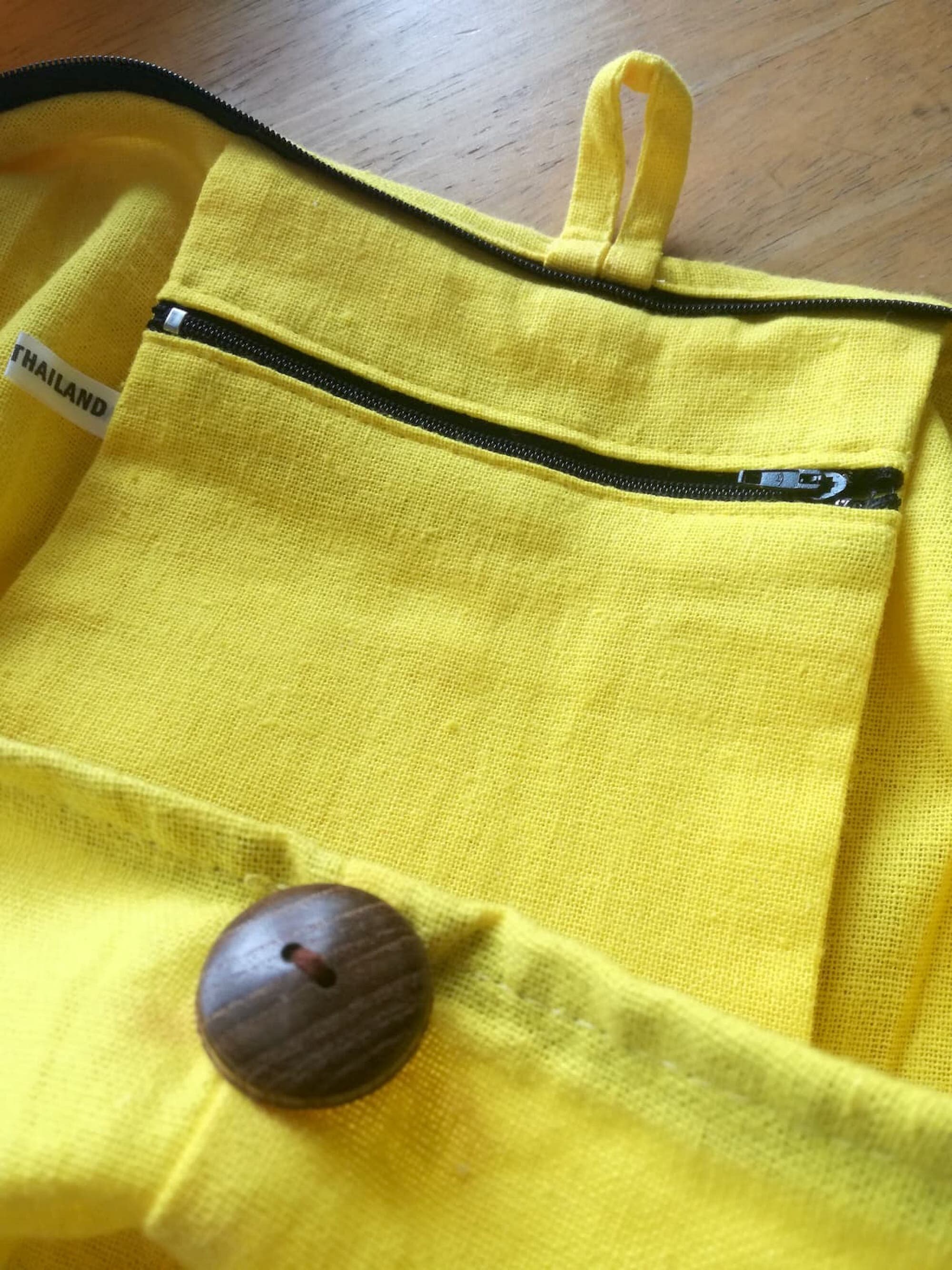 Bright Yellow Cotton Bag Sling Bag Messenger Bag Crossbody Bag | Etsy