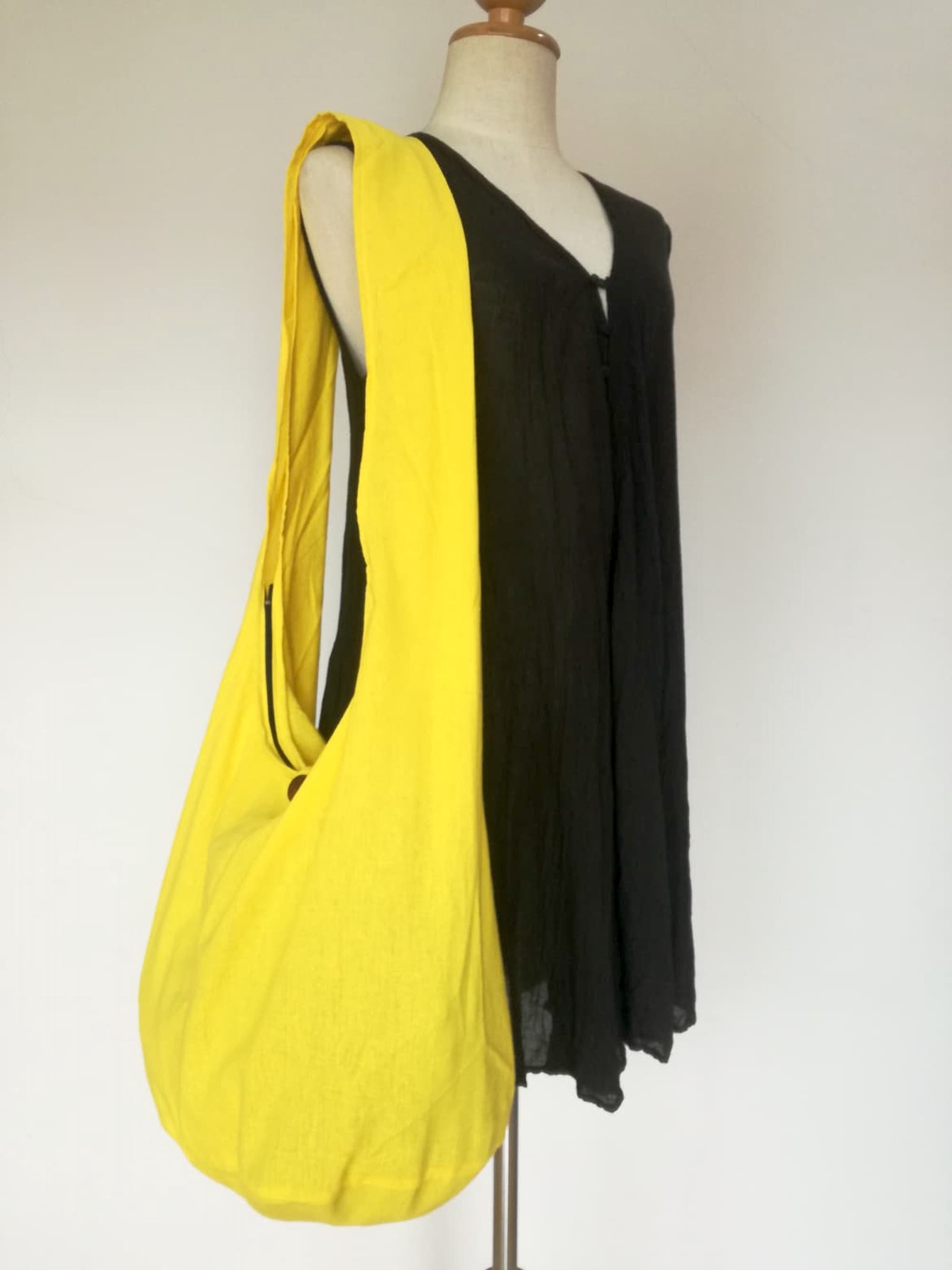 Bright Yellow Cotton Bag Sling Bag Messenger Bag Crossbody Bag | Etsy