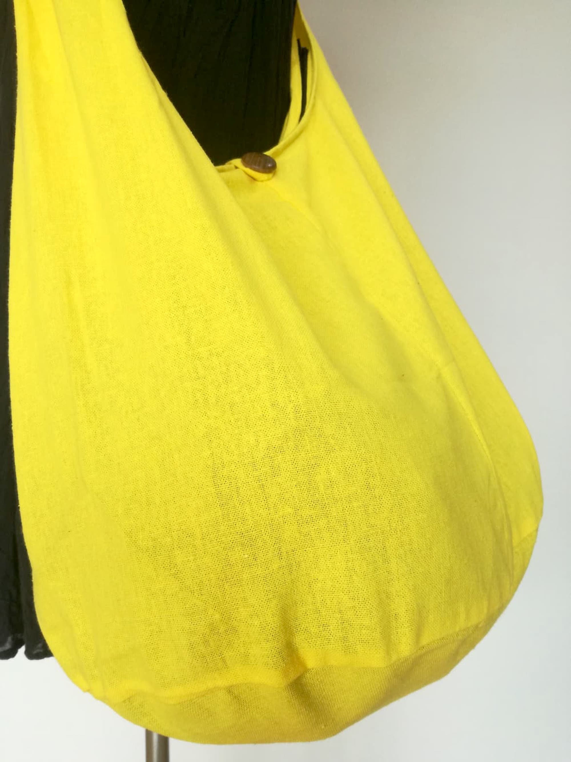 Bright Yellow Cotton Bag Sling Bag Messenger Bag Crossbody Bag | Etsy